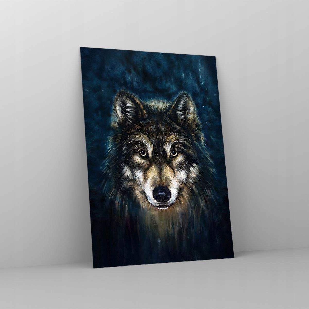 Arttor Obraz na szkle do Salonu Sypialni 50x70 Wilk Foto Obrazy na ...