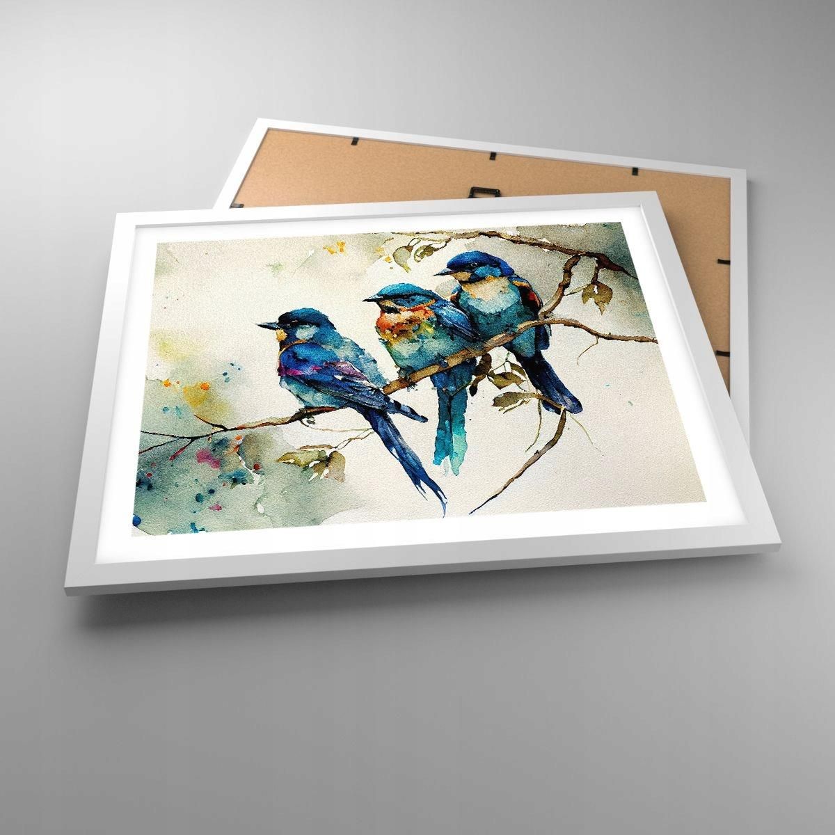 Arttor Obraz Plakat na ścianę w ramie białej 50x40 Ptaki Foto Plakaty ...