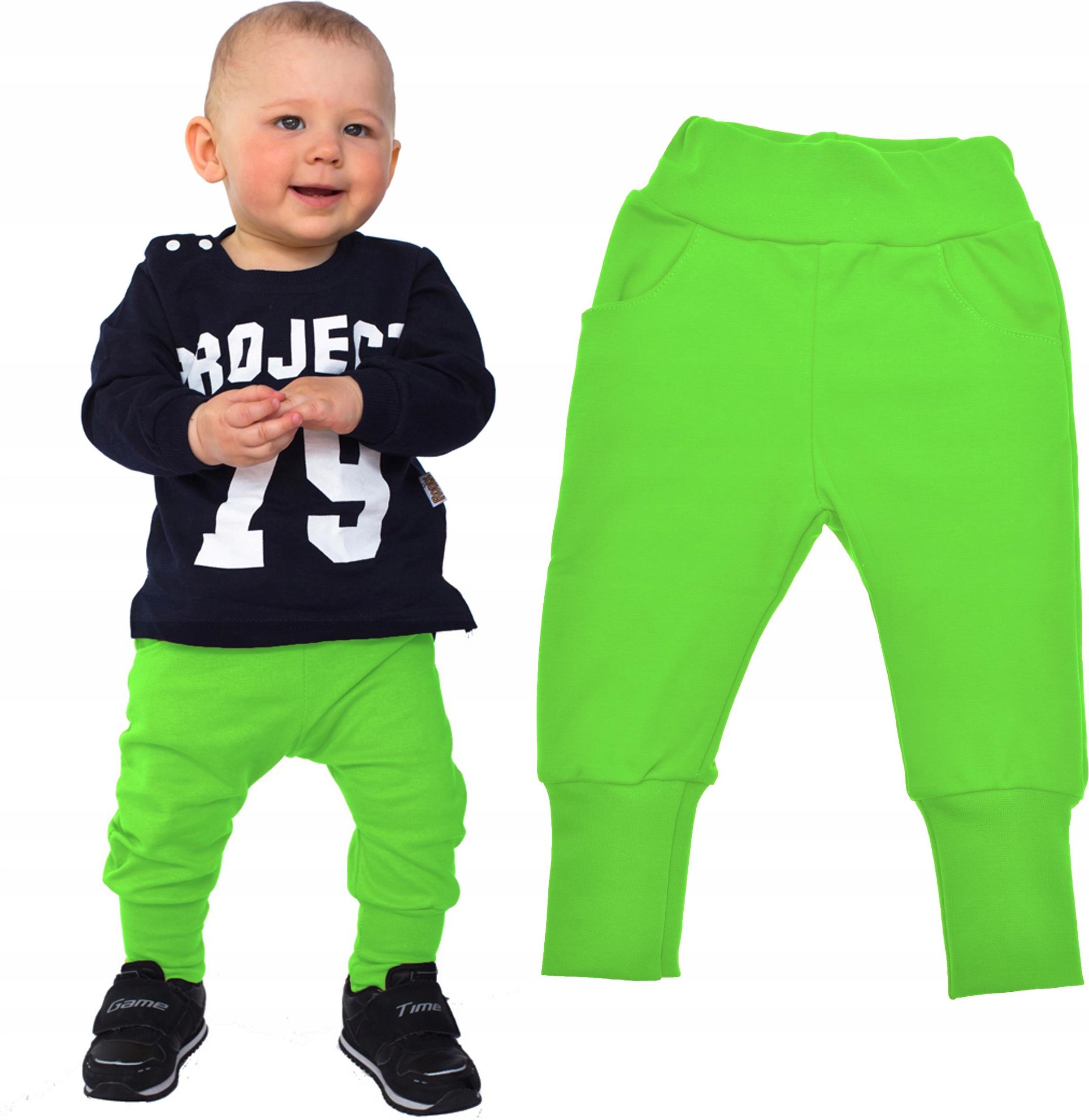 Limonkowe spodnie chłopięce wiosna jesień r. 140 - Ceny i opinie - Ceneo.pl