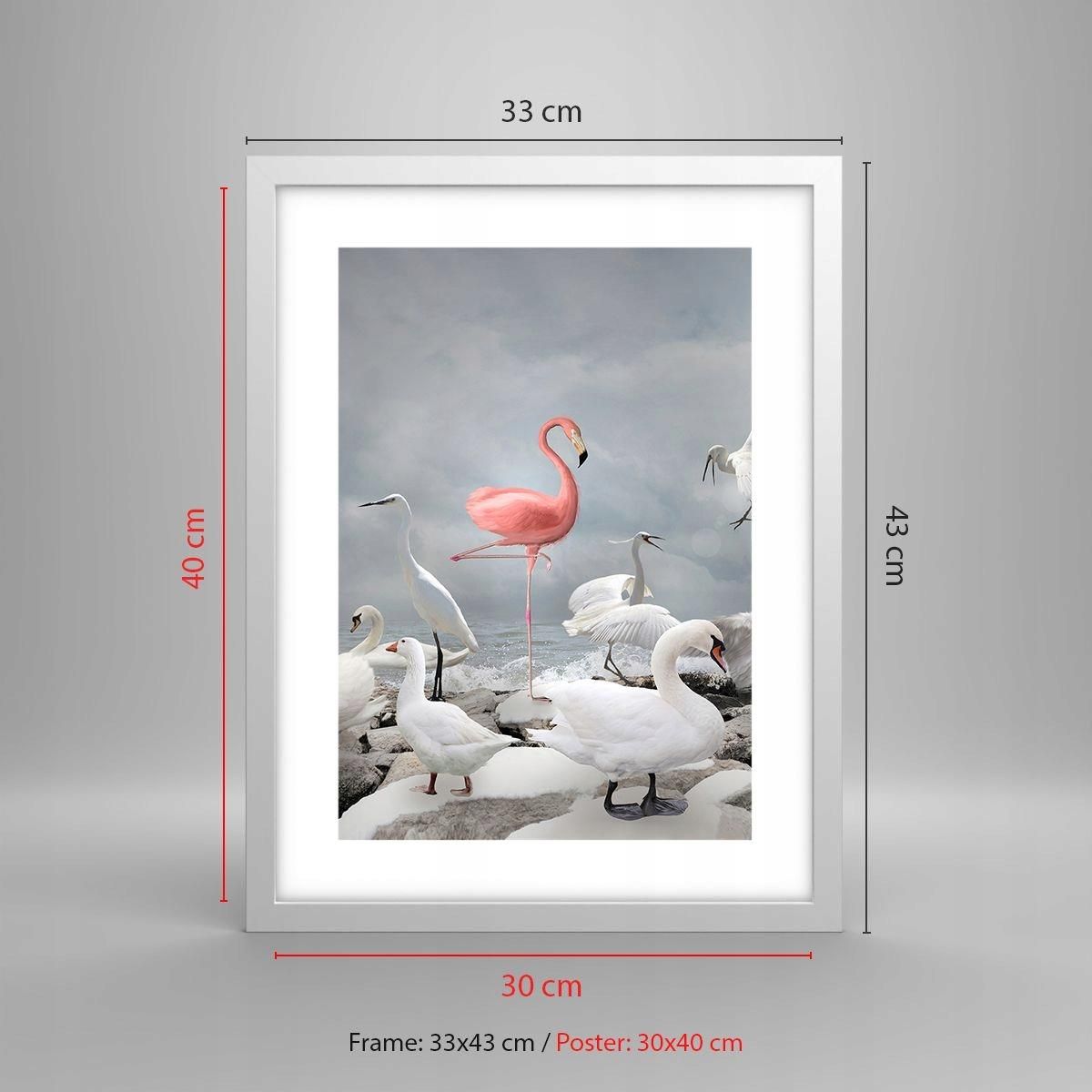 Arttor Obraz Plakat w ramie białej do Salonu 30x40 Flaming Foto Plakaty ...