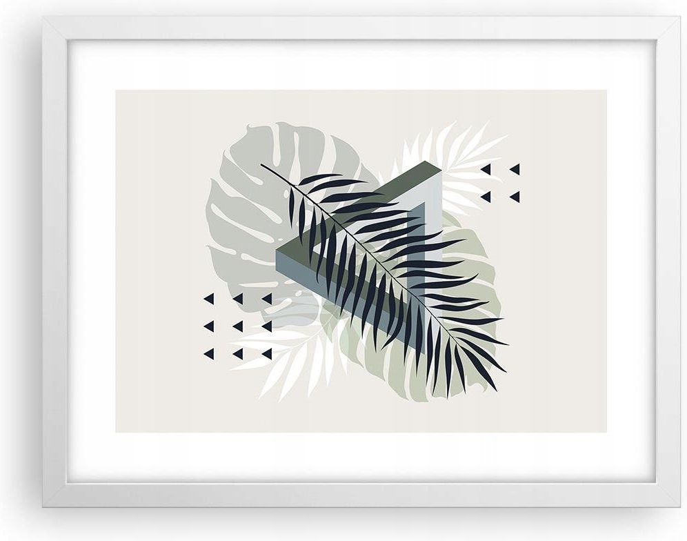 Arttor Obraz Plakat w ramie białej do Salonu 40x30 Monstera Foto ...