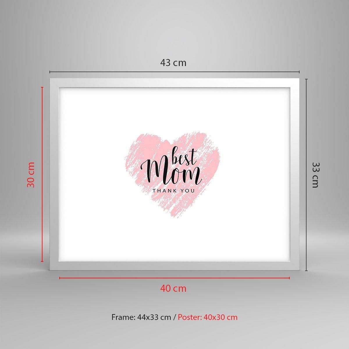 Arttor Obraz Plakat w ramie białej do Salonu 40x30 Serce Foto Plakaty ...