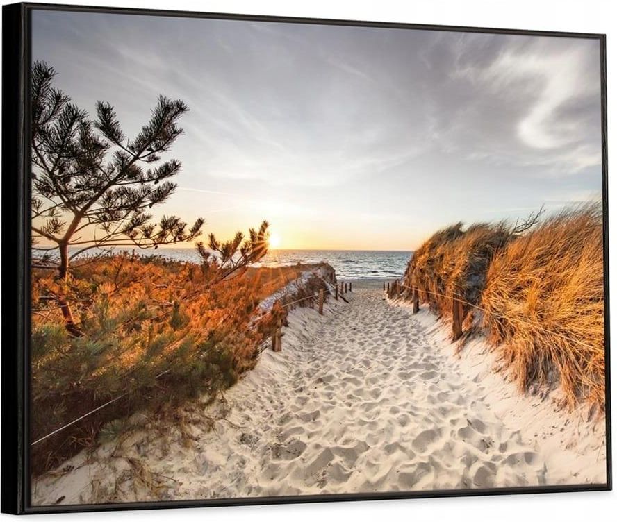 Obraz morze 69x99 cm plaża o zachodzie słońca obraz w nowoczesnym stylu ...
