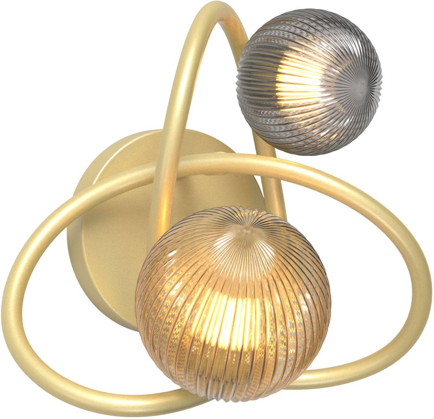 Lampa Zuma Line Arlon Kinkiet Złoty, Szary, Bursztynowy (MB49222EGBDN ...