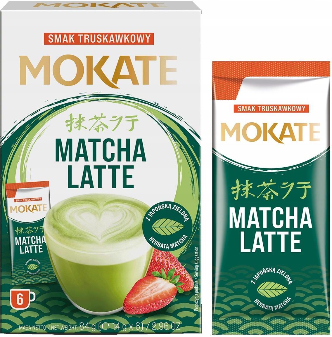 Kawa Mokate Matcha Latte O Smaku Truskawkowym Napój Kawowy 6szt. - Ceny ...