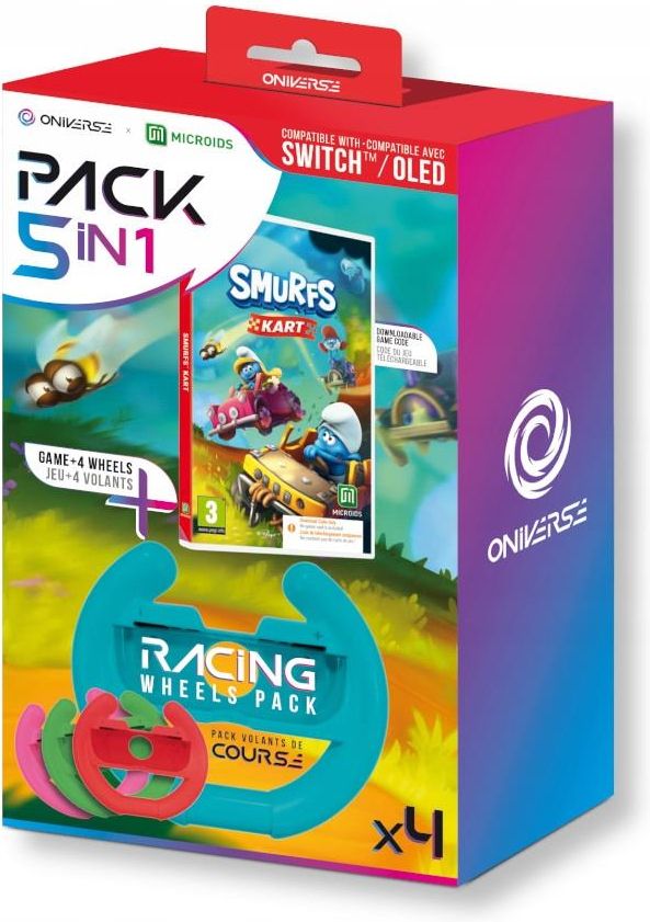 Oniverse 4 Steering Wheels + Smurf Cart Bundle ONIWHLGAMSWISTK - Ceny i ...