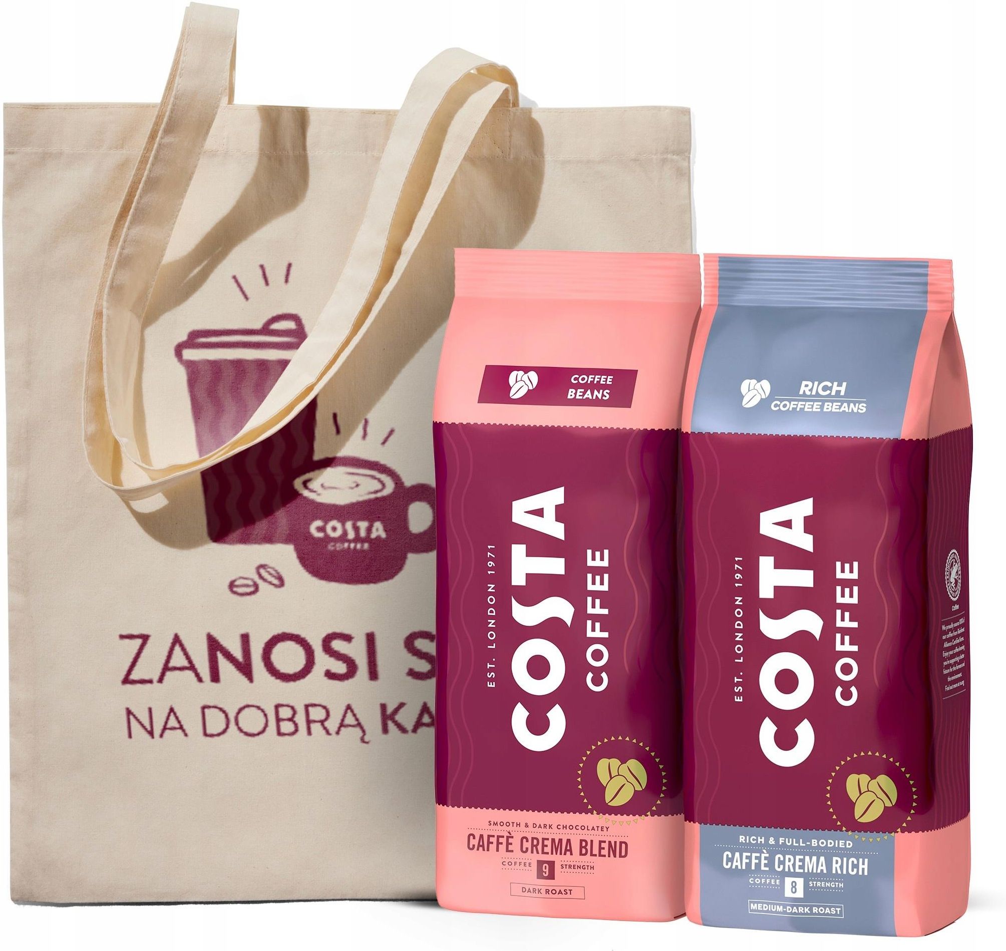 Kawa Costa Coffee Ziarnista At Home Crema Aksamitna Rich Bogaty Smak 2X ...