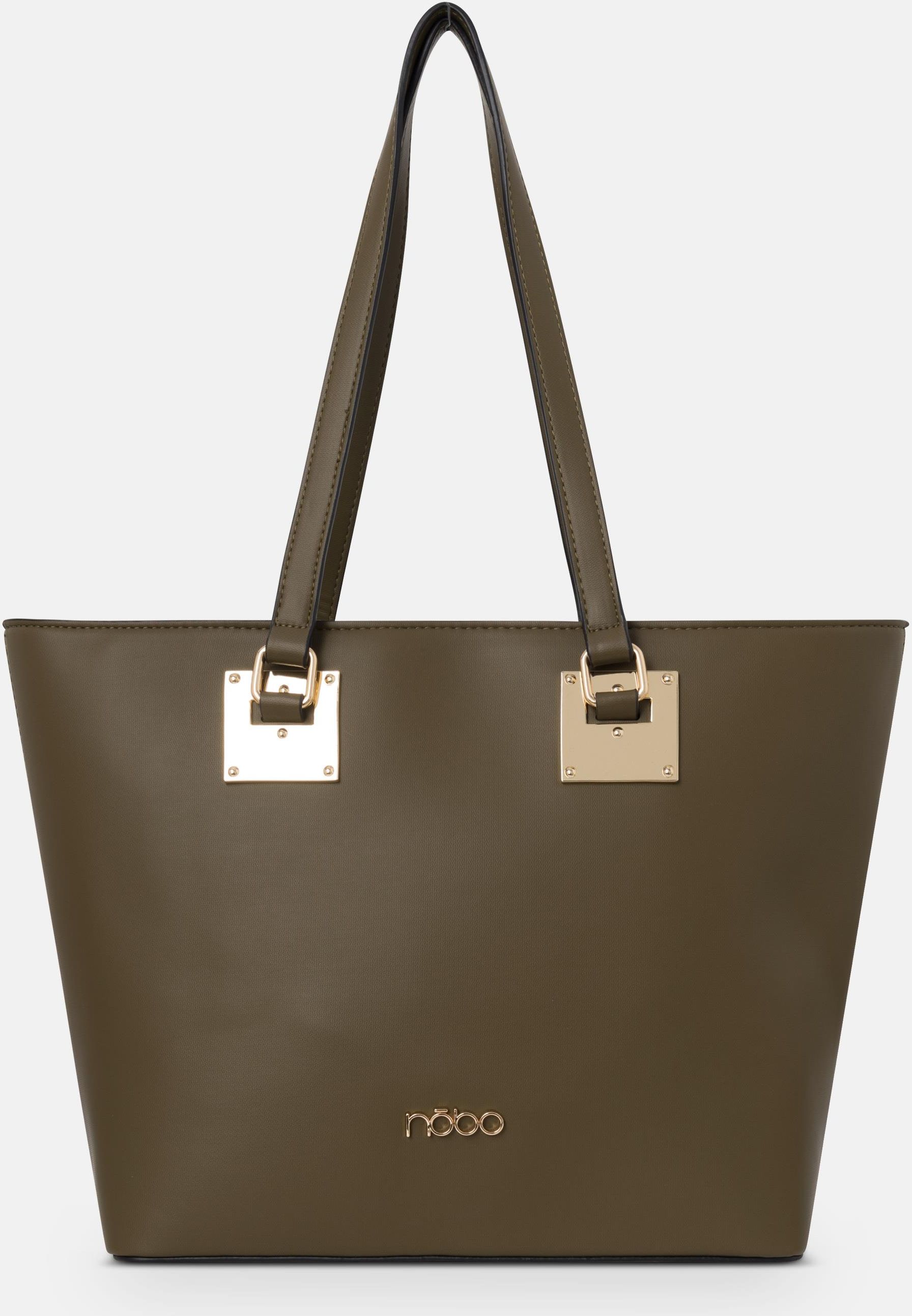 Elegancka shopperka Nobo dwukomorowa zielona - Ceny i opinie - Ceneo.pl