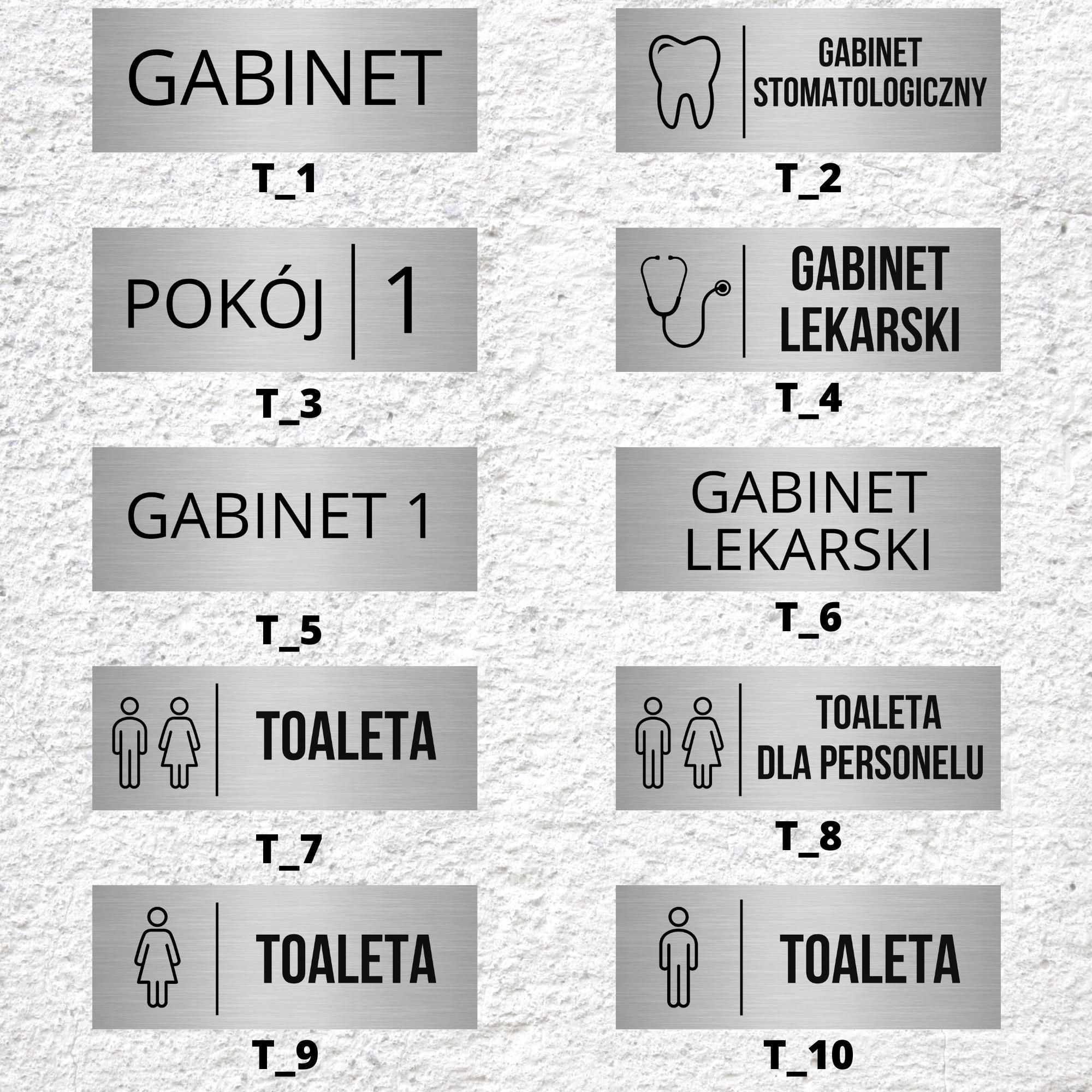 Szyld Tablica Na Drzwi Napis Pokój Numer 1 20X7.5Cm Druk Uv Hotel ...