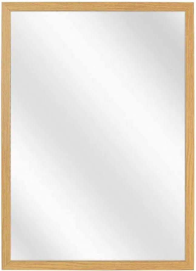 Elior Prostokątne Lustro Ścienne W Drewnianej Ramie Dąb Cucio 30X45Cm ...