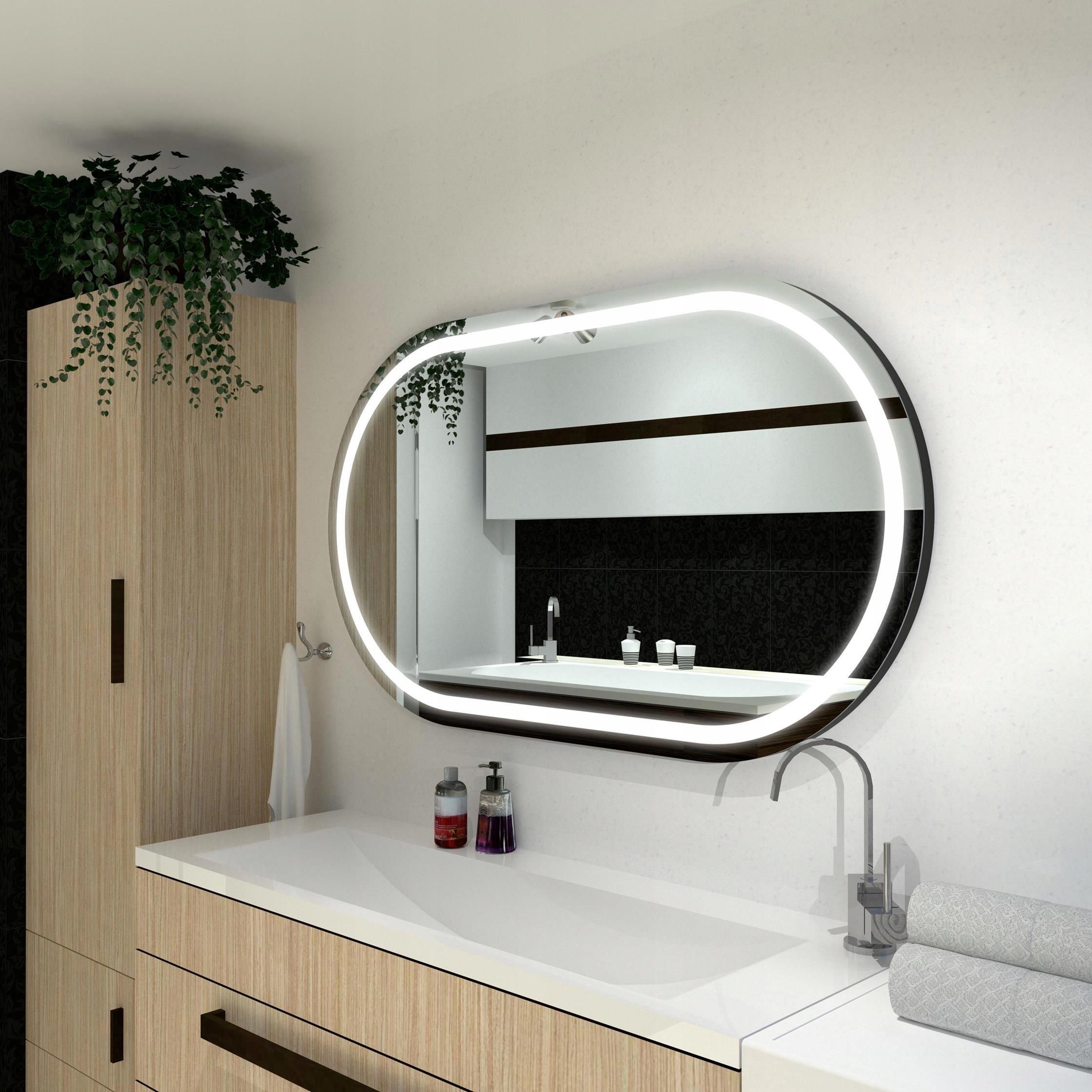 Alasta Lustro Led Zaokrąglone Palermo Premium 100X60 Cm - Opinie i ...