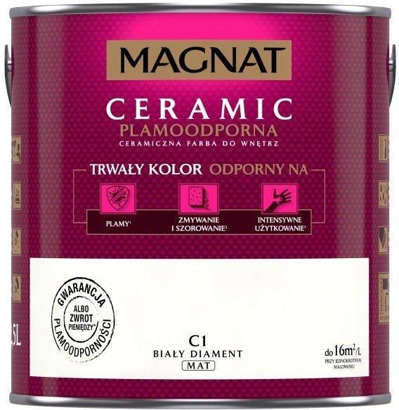 Farba Magnat Ceramic Biały Diament C1 10L - Opinie i ceny na Ceneo.pl