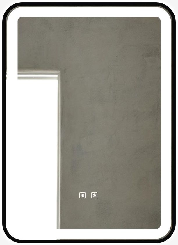 Bez Marki Czarne Lustro Łazienkowe Led 50X70 Antifog Czarna Ramka ...