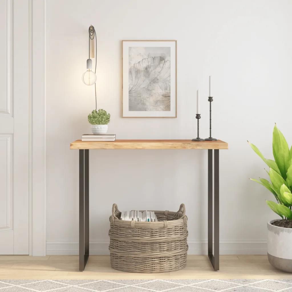 Vidaxl Blat Do Stołu 90X40X2,5 Cm Drewno Akacjowe Naturalna Krawędź ...