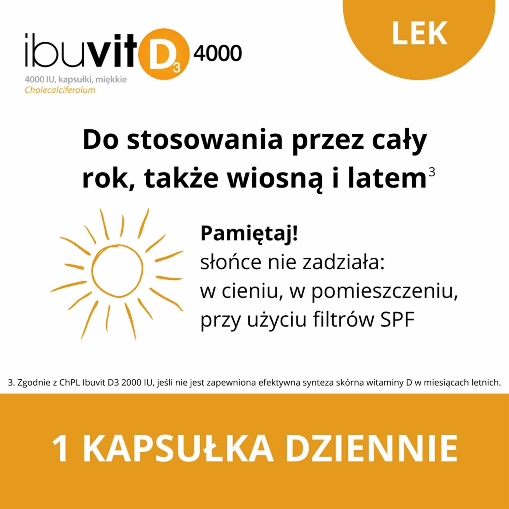 Ibuvit D3 4000 IU 150 kaps. - Opinie i ceny na Ceneo.pl