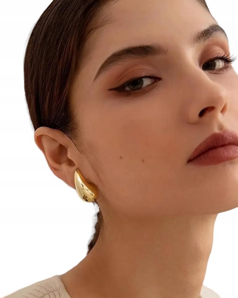 Xuping Kolczyki Złote Kropla Mniejsze 21Mm Ze Stali Chirurgiczne Drop ...