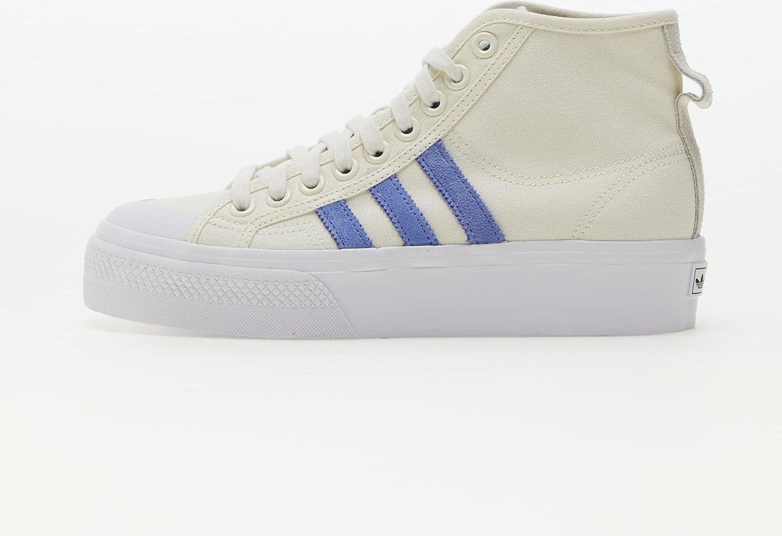 Adidas Originals Nizza Platform Mid W Off White/ Blue Fusion/ Cloud ...