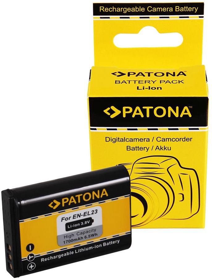 Akumulator dedykowany Patona Akumulator (Li-Ion) 1700 mAh 3.8V EN-EL23 ENEL23 Nikon Coolpix P600 ...