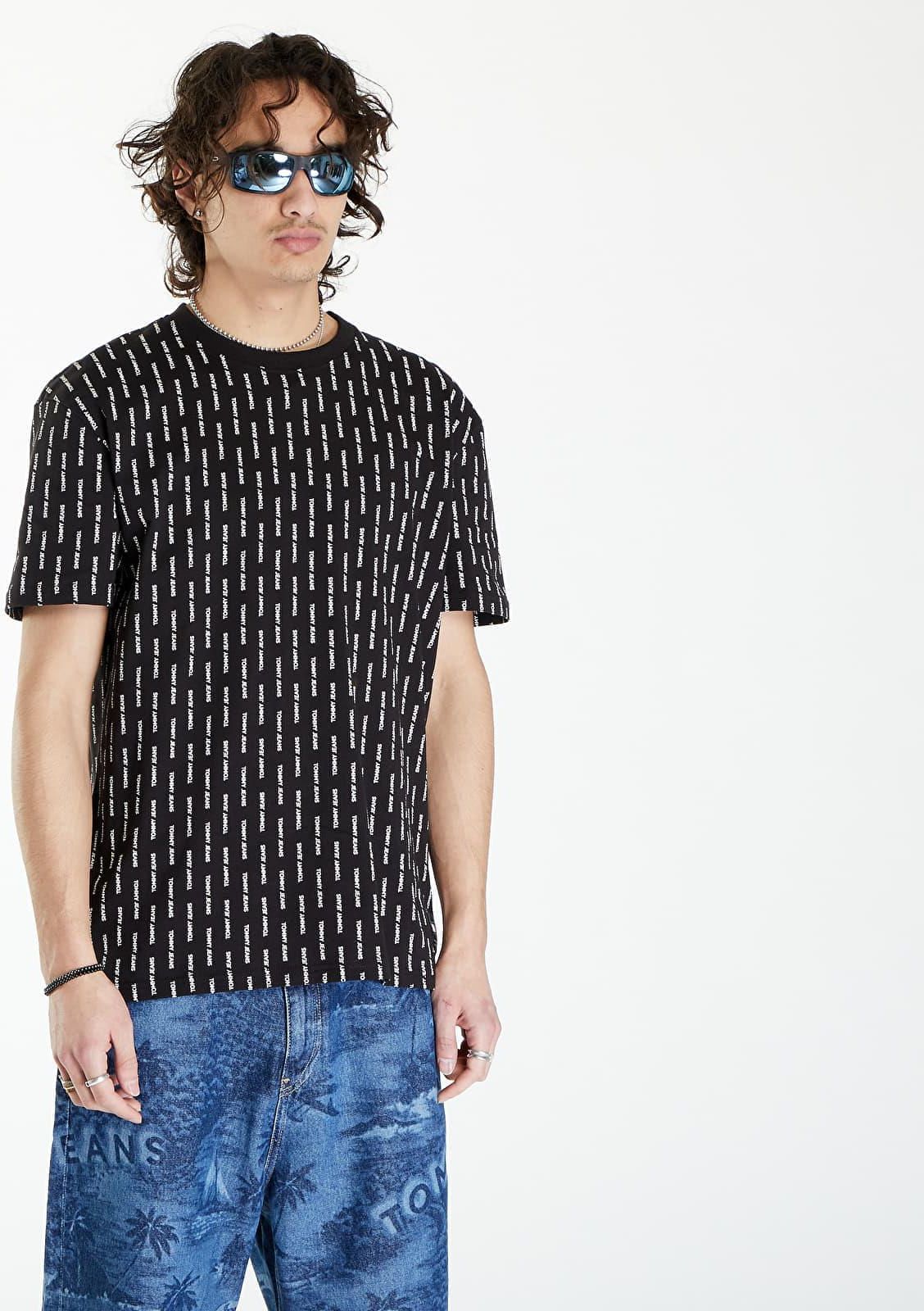 Tommy Jeans All Over Print Tape Tee Black - Ceny i opinie - Ceneo.pl