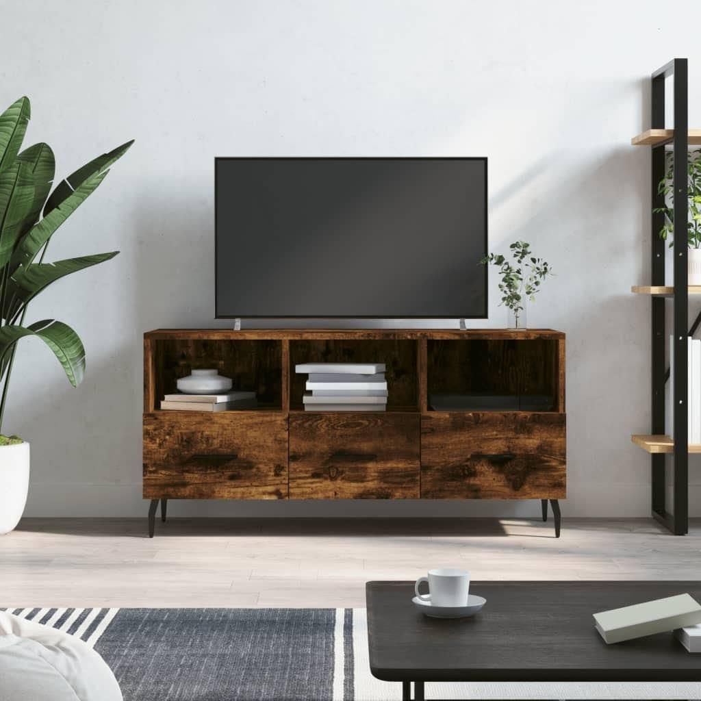 Vidaxl Szafka Pod Tv Przydymiony Dąb 102X36X50 Cm (829057) - Opinie i ...