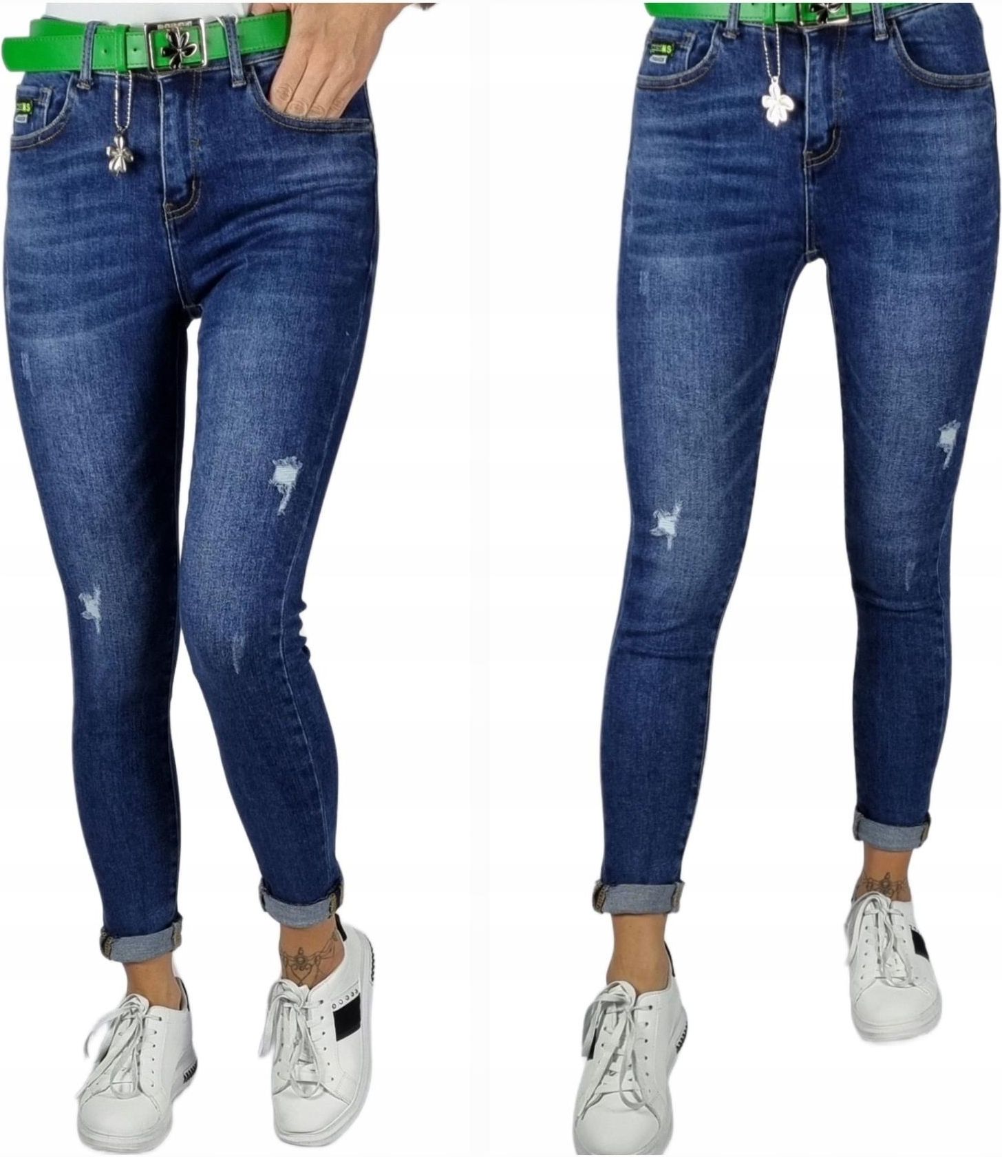 M.sara Spodnie Jeans Z Dziurami Plus Size 32/XL - Ceny i opinie - Ceneo.pl