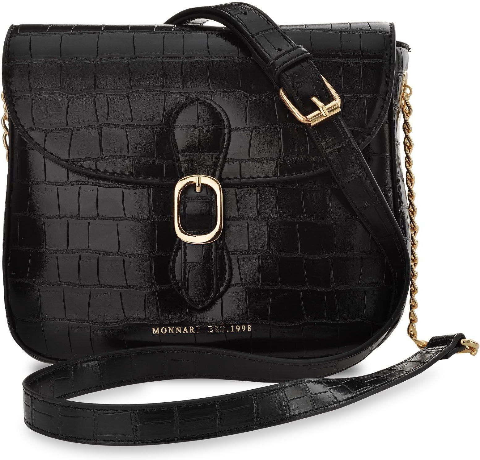 MONNARI KLASYCZNA TORBA DAMSKA RETRO LISTONOSZKA Z KLAPĄ I KLAMRĄ ELEGANCKA TOREBKA RAPORTÓWKA Z ...