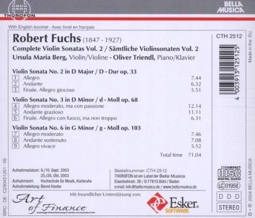 Płyta kompaktowa Robert Fuchs - Sss¤mtliche Violinsonaten Vol.2 (CD ...