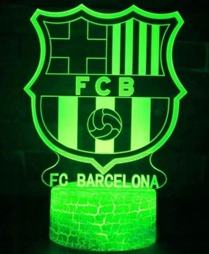 Lampka Nocna Dla Dzieci Fc Barcelona Herb Led 3D Fana Barcelony ...
