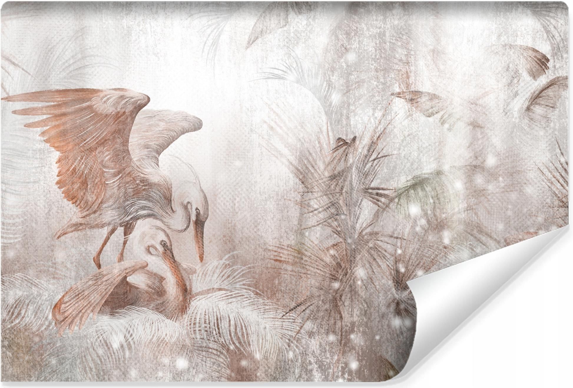 Muralo Fototapeta Ścienna Ptaki Abstrakcyjne Liście Beton Styl Retro 400X280 - Opinie i ceny na ...