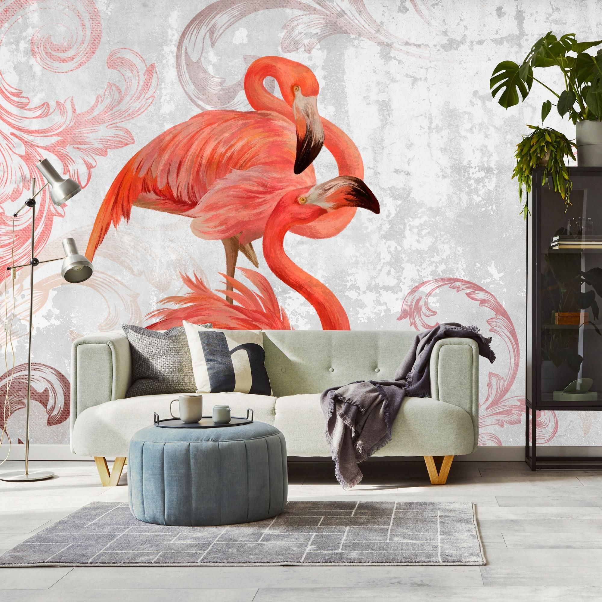 Muralo Fototapeta Flamingi Ptaki Beton Abstrakcja Mural 90X60 - Opinie i ceny na Ceneo.pl