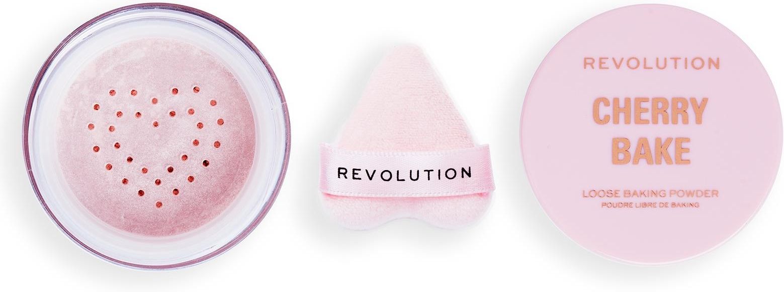 Makeup Revolution Cherry Bake Loose Powder & Puff Puder Do Twarzy ...