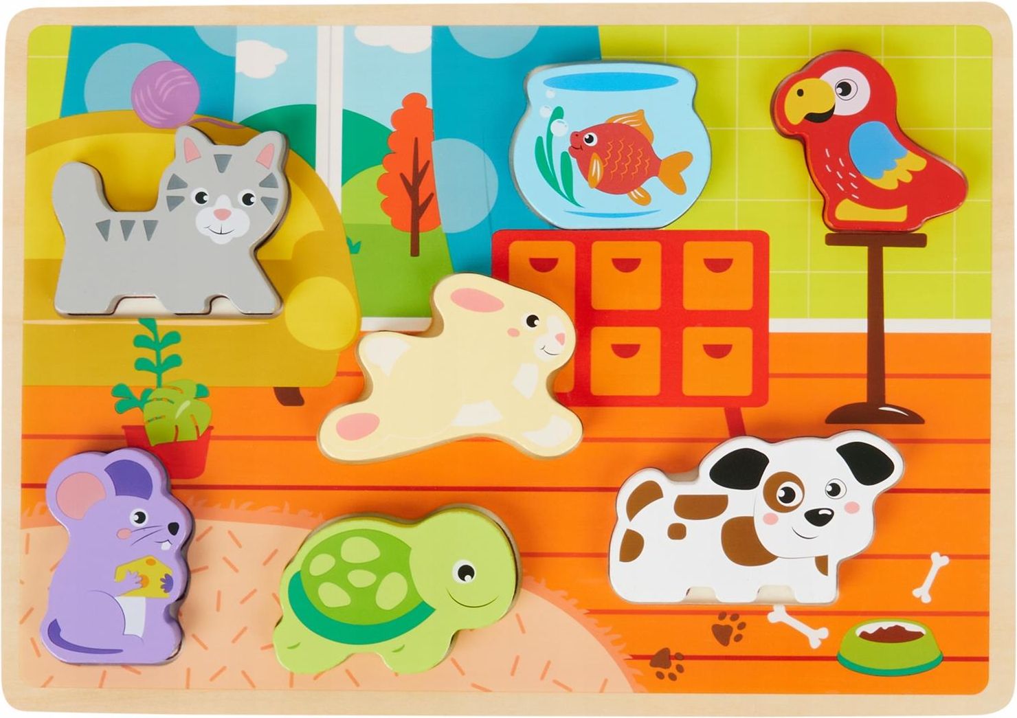 Mini Matters Puzzle Drewniane 7Szt. Plansza - Ceny i opinie - Ceneo.pl