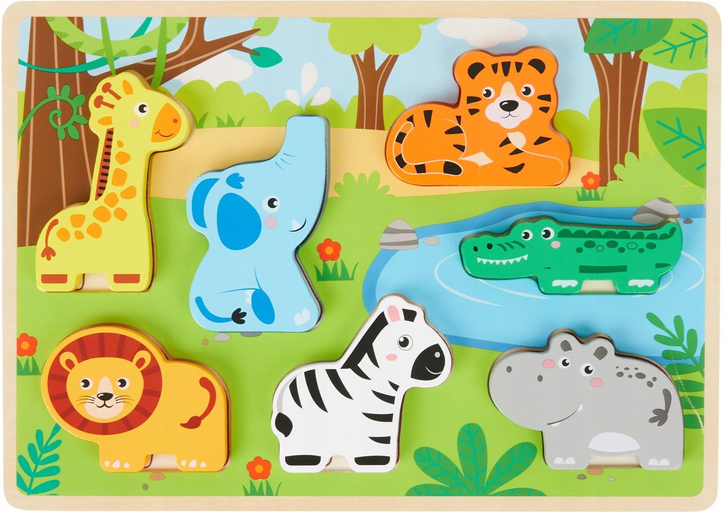 Mini Matters Puzzle Drewniane 7Szt. Plansza - Ceny i opinie - Ceneo.pl