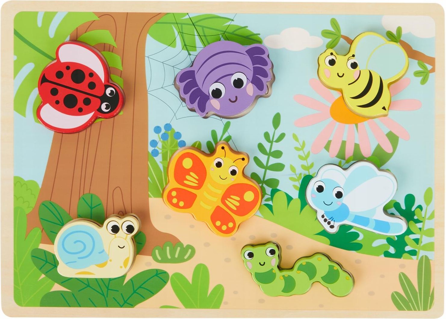 Mini Matters Puzzle Drewniane 7Szt. Plansza - Ceny i opinie - Ceneo.pl