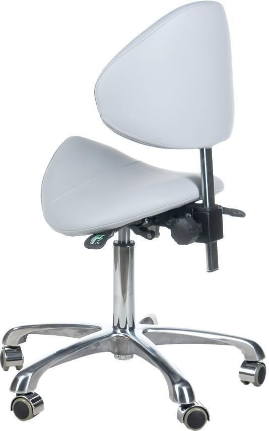 Beauty System Taboret Kosmetyczny Z Oparciem By-3004 Szary - Ceny i ...