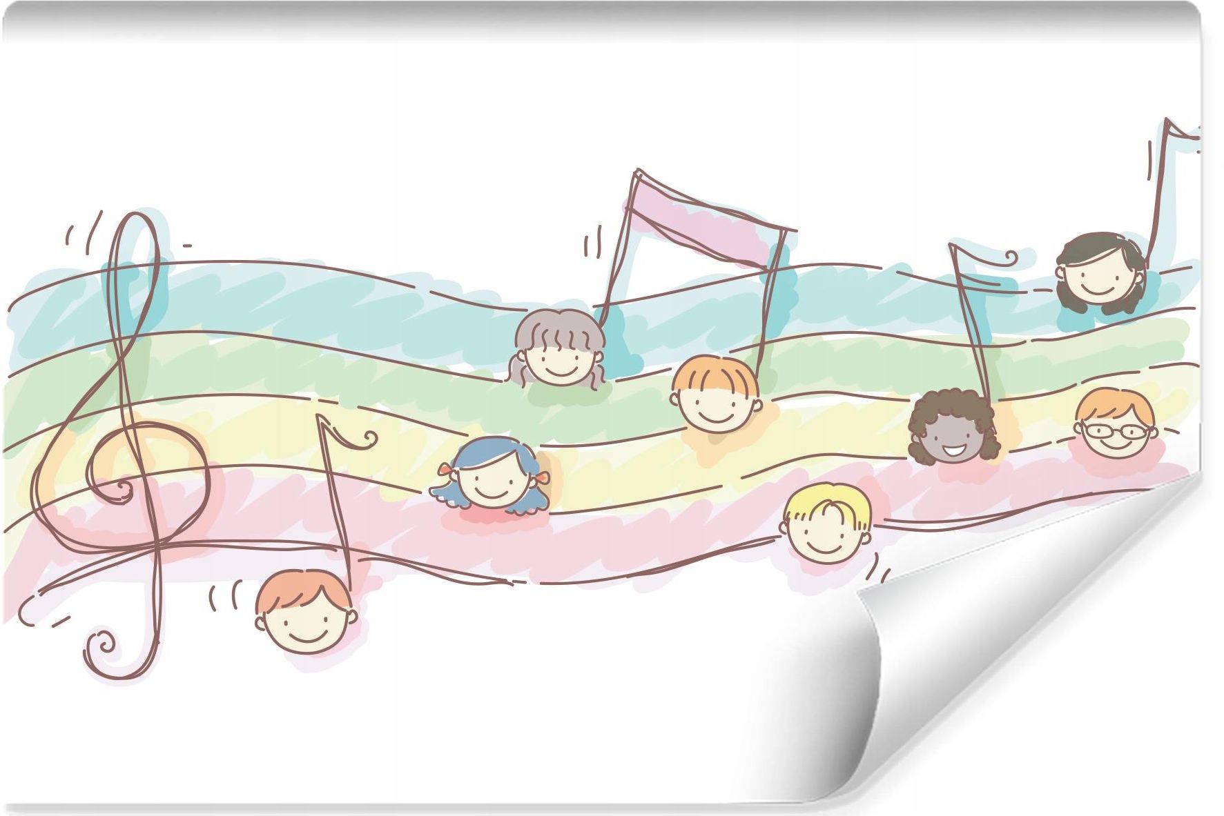 Fototapeta Flizelina Kolorowe Nuty 368X254 - Opinie i ceny na Ceneo.pl