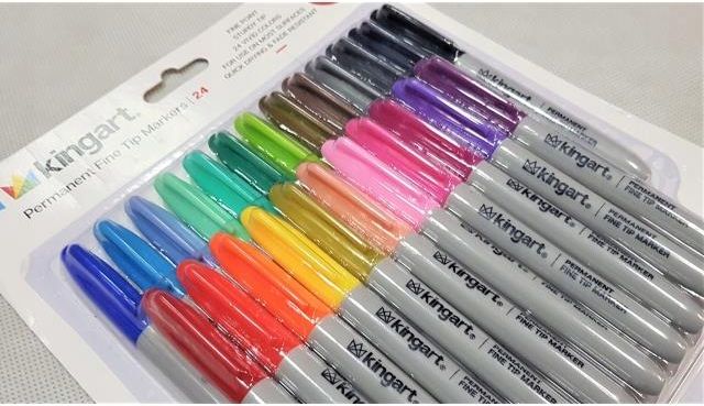 Marker Flamaster Pisak Zestaw Markerów Flamastrów 24Szt. Kolor Mix ...