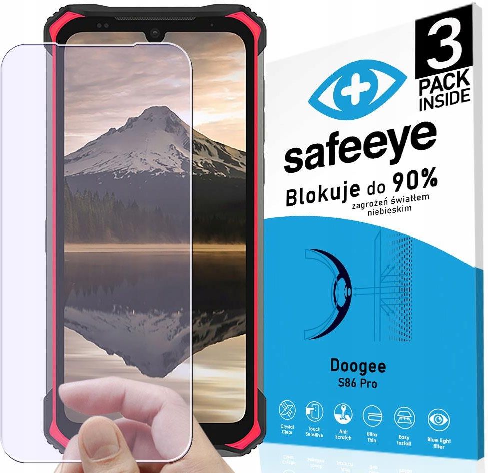 3X Anti Blue Szkło Hybrydowe Do Doogee S86 Pro - Opinie i ceny na Ceneo.pl