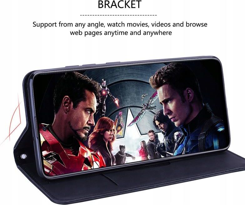 Dla Huawei P Smart FIG-LX1 Case magnetyczny skórza - Etui na telefon ...