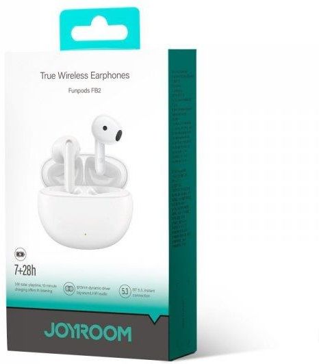 Słuchawki Joyroom Funpods Jr-Fb2 Białe (JR-FB2) - Opinie i ceny na Ceneo.pl
