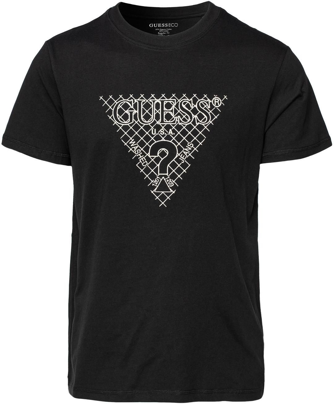 Męska Koszulka z krótkim rękawem Guess SS CN Triangle Embro Tee ...