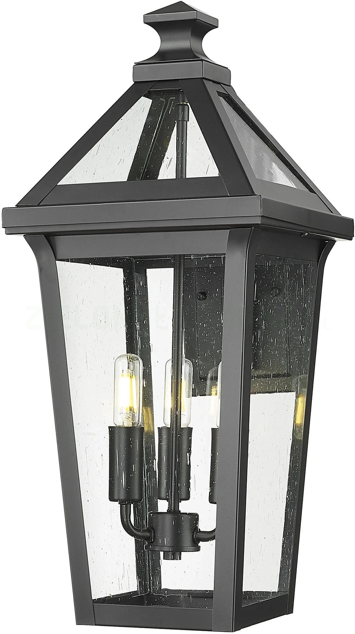 Cosmolight Zurich Kinkiet Zewnętrzny Czarny Przezroczysty W03616Bk ...