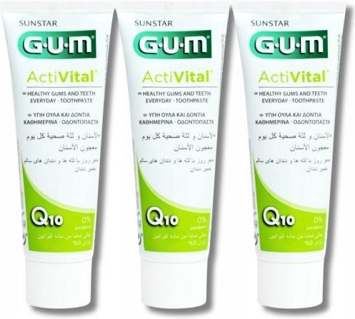 Gum Pasta Do Zębów Sunstar Activital 3 x 75 ml - Opinie i ceny na Ceneo.pl