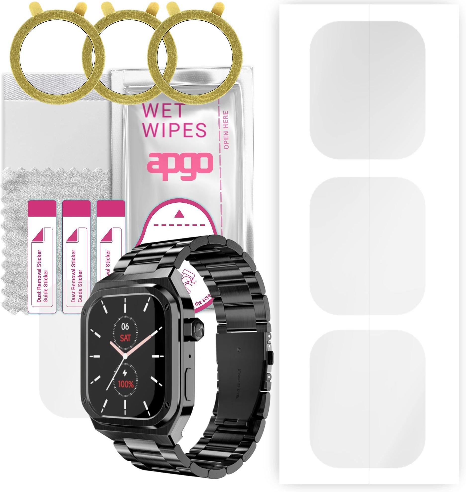 3x Folia ochronna hydrożelowa do Noise Chrome Luxury - apgo Smartwatch ...