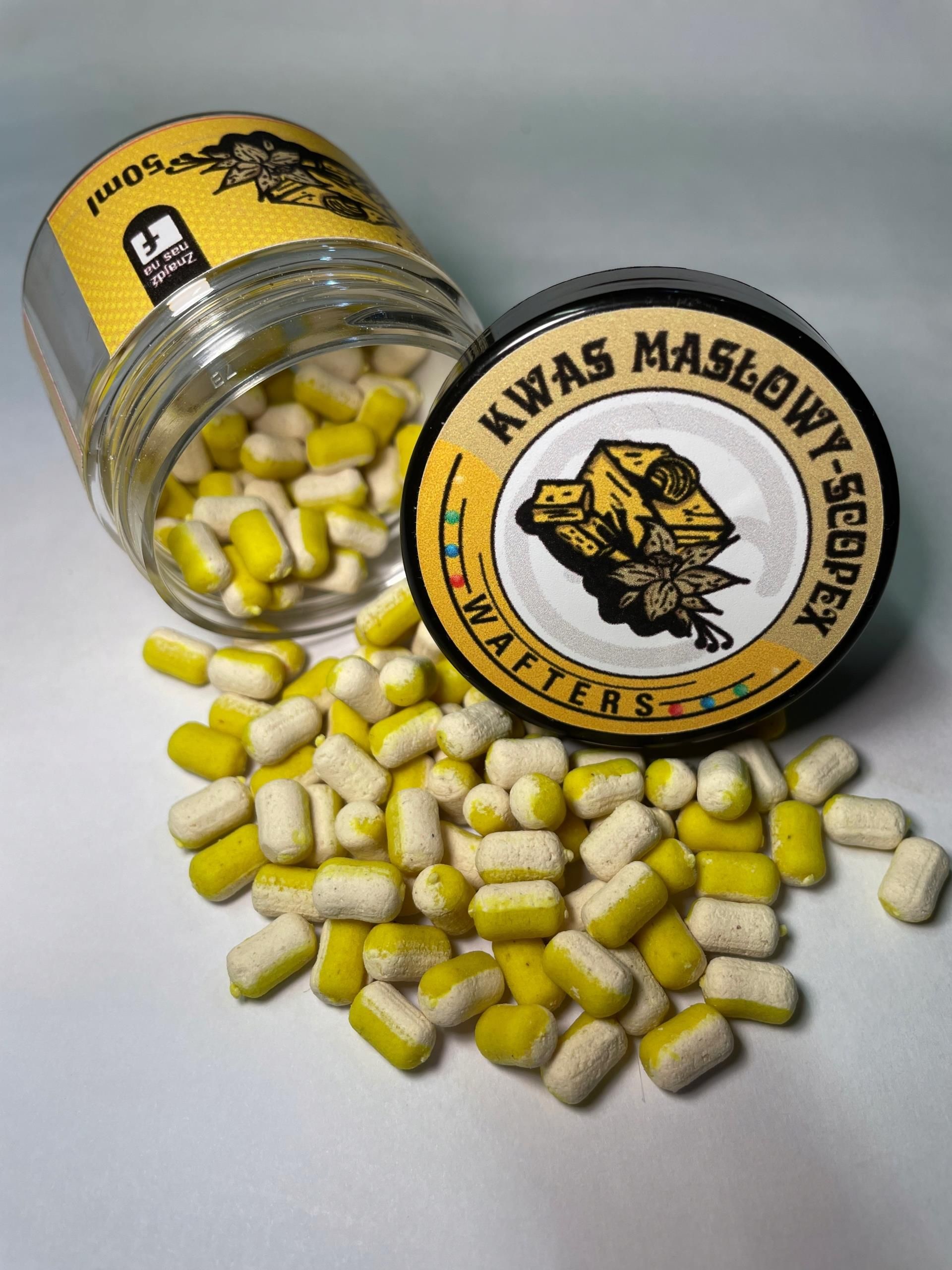 Waftersy Megic Feeder Kwas Masłowy Scopex Duo Biało Żółte 2024R MFKS ...