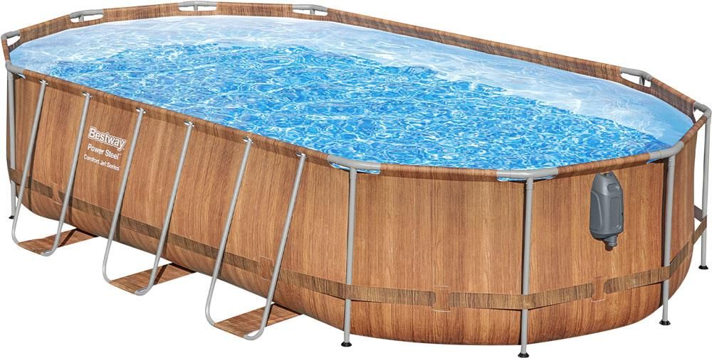 Basen Bestway 610Х366Х122cm Z Hydromasażem Filtrem Wkładowym I Drabinką ...