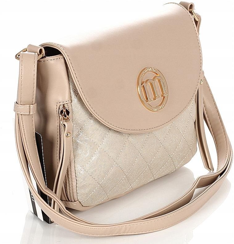 Monnari Beżowa torebka listonoszka na długim pasku z efektownym przodem - Ceny i opinie - Ceneo.pl