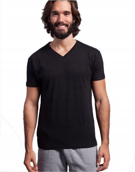 Koszulka bawełniana męska W Serek Bez Nadruku V-neck Jhk M - Ceny i ...