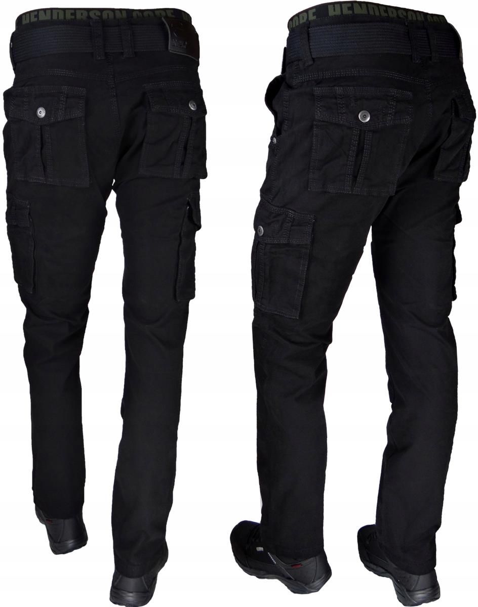 Spodnie Bojówki Czarne Stretch z Paskiem r.36 IT/Th cz. - Ceny i opinie - Ceneo.pl