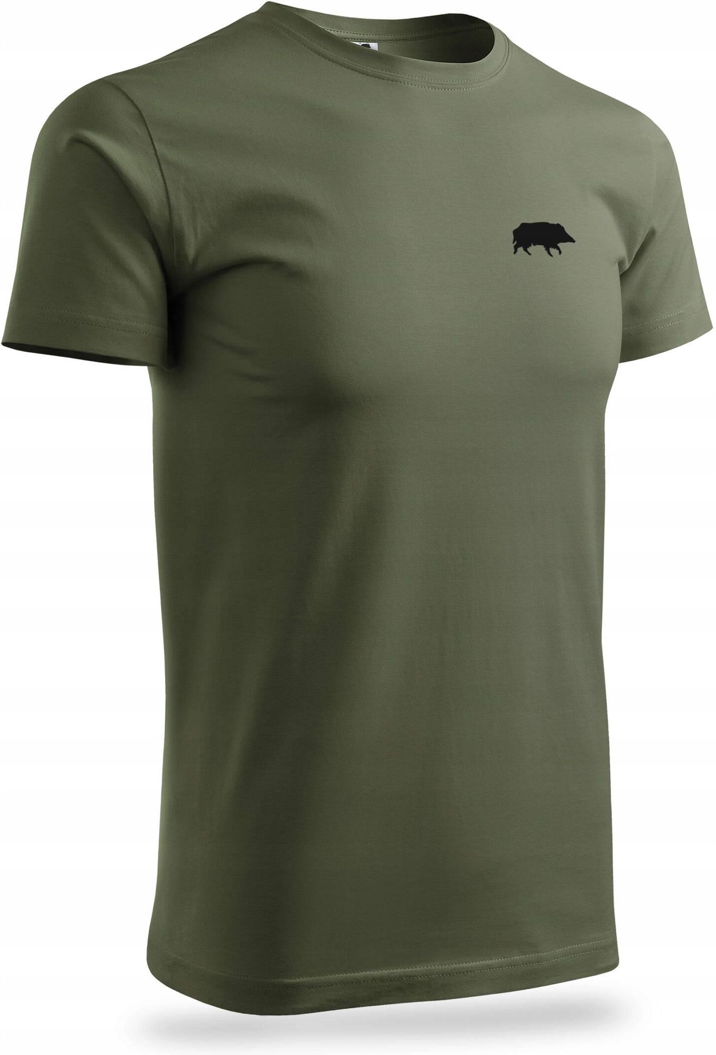 Myśliwska koszulka T-shirt khaki na polowanie mały nadruk Dzik - Ceny i ...